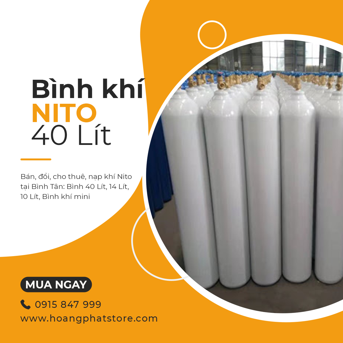 Cần mua, Nạp khí, Thuê bình khí Nito quận Bình Tân 0915 847 999